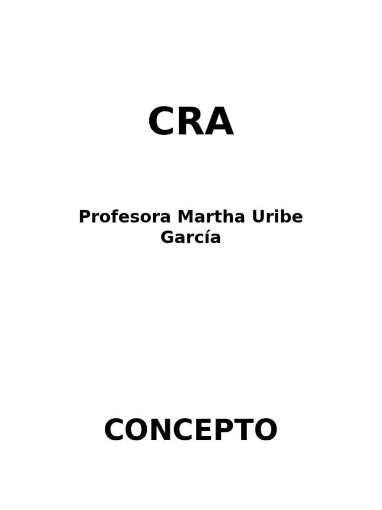 CRA | PDF