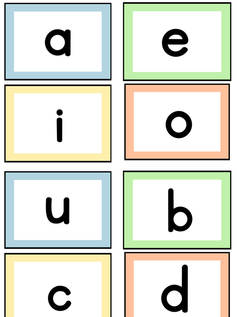 Alphabet Flashcards in Colorful Simple Style | PDF