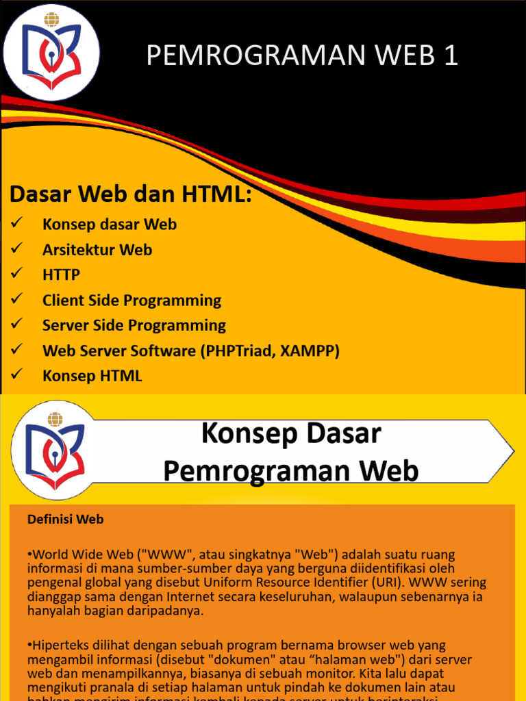 WEB-01 (Dasar Web dan HTML) | PDF