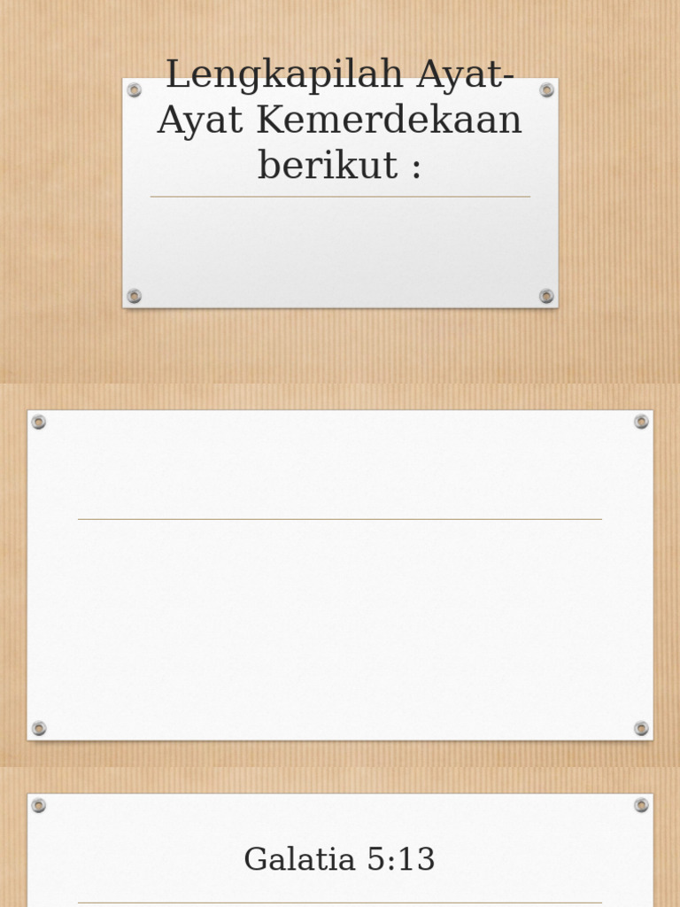 Ayat-Ayat Kemerdekaan Dalam Alkitab | PDF