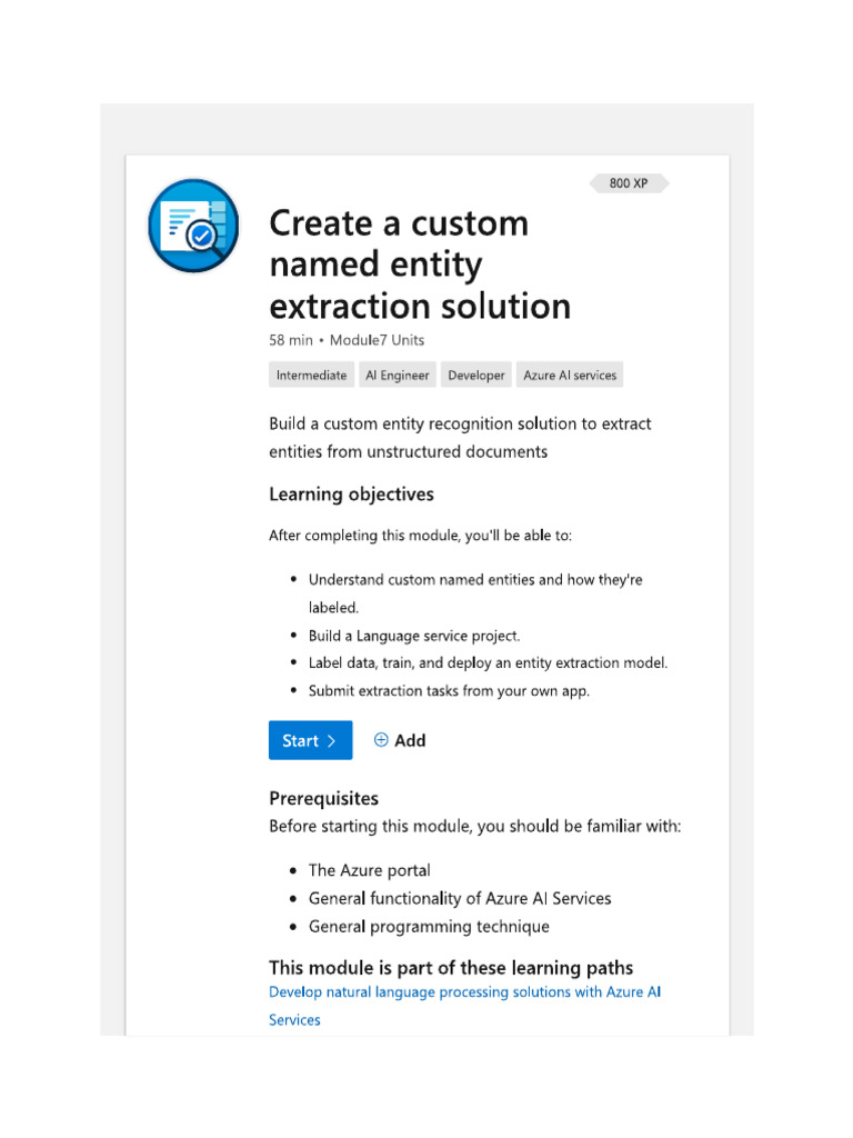 Create A Custom Named Entity Extraction Solution | PDF