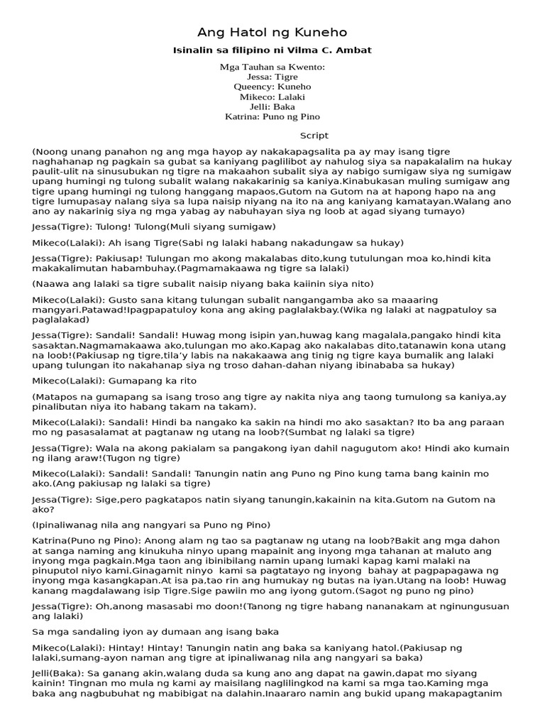 Ang Hatol NG Kuneho | PDF