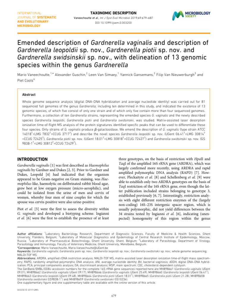 Vaginosis Bacteriana | PDF | Dna Sequencing | Genomics