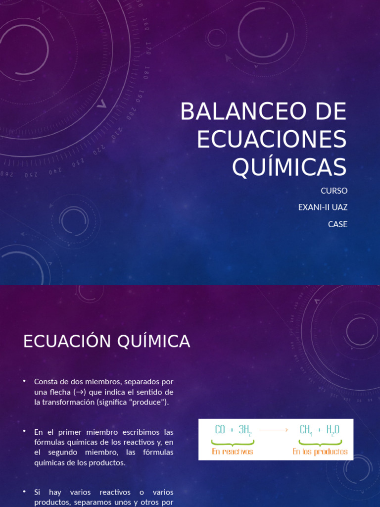 Balanceo de Ecuaciones Químicas | PDF
