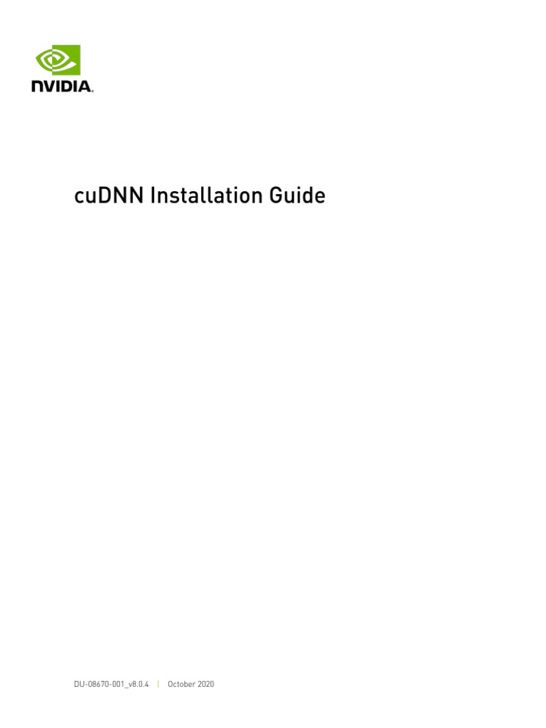cuDNN Installation Guide | PDF