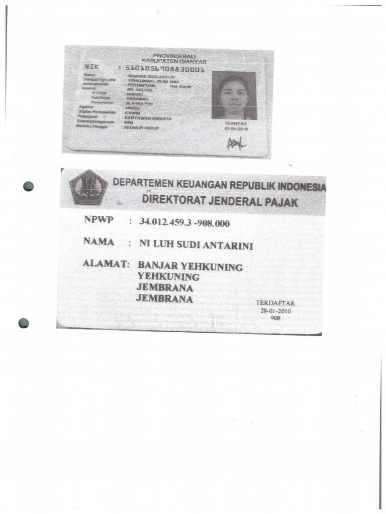 KTP Pengurus Dan Kemenkumham | PDF