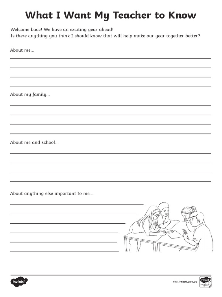 What I Want My Teacher To Know | PDF