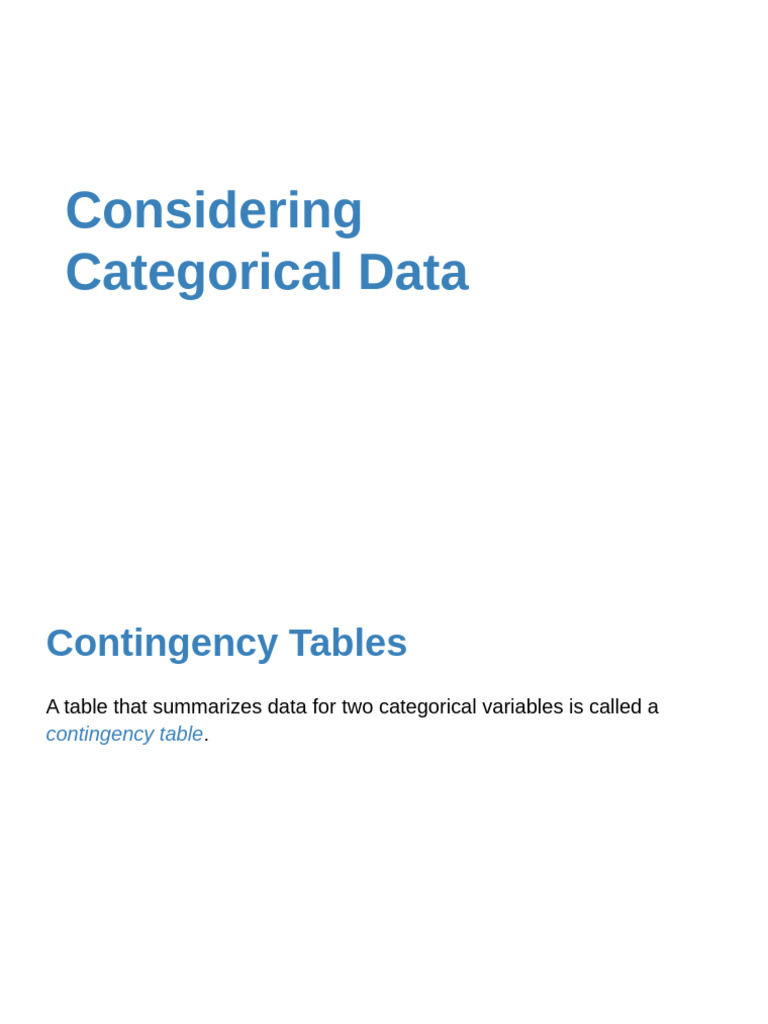 1.7 Considering Categorical Data | PDF