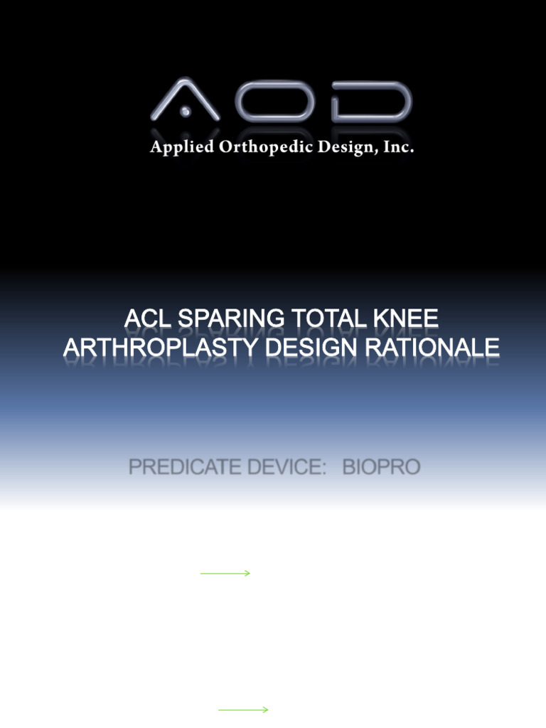 AOD-Design Rationale-Acl Sparing Total Knee Arthroplasty | PDF