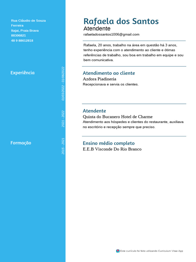 Currículo Rafaela | PDF