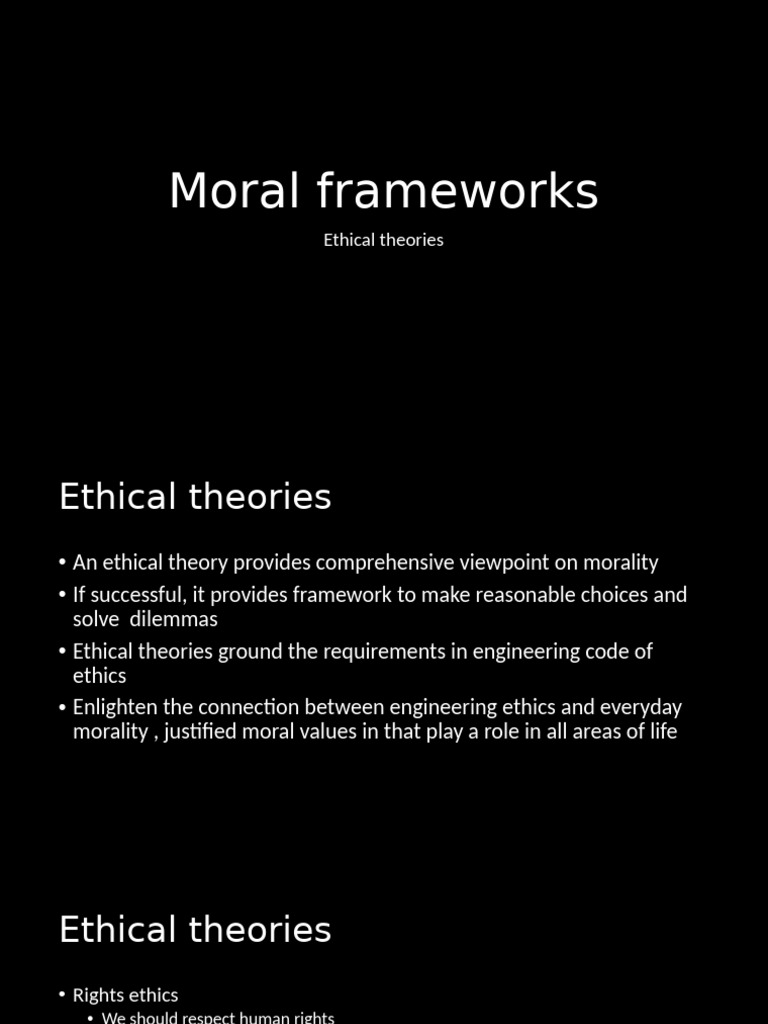 Chapter 4 - Moral Frameworks | PDF