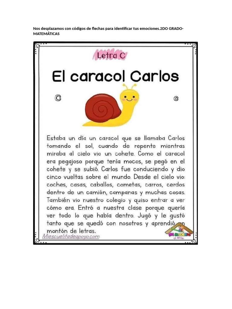Cuento Letra C | PDF