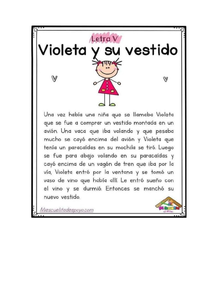 cuento letra v | PDF