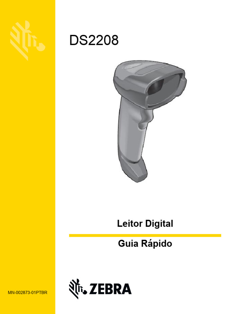 1142 Guia de Inicializacao Rapida Leitor DS2208 Zebra | PDF