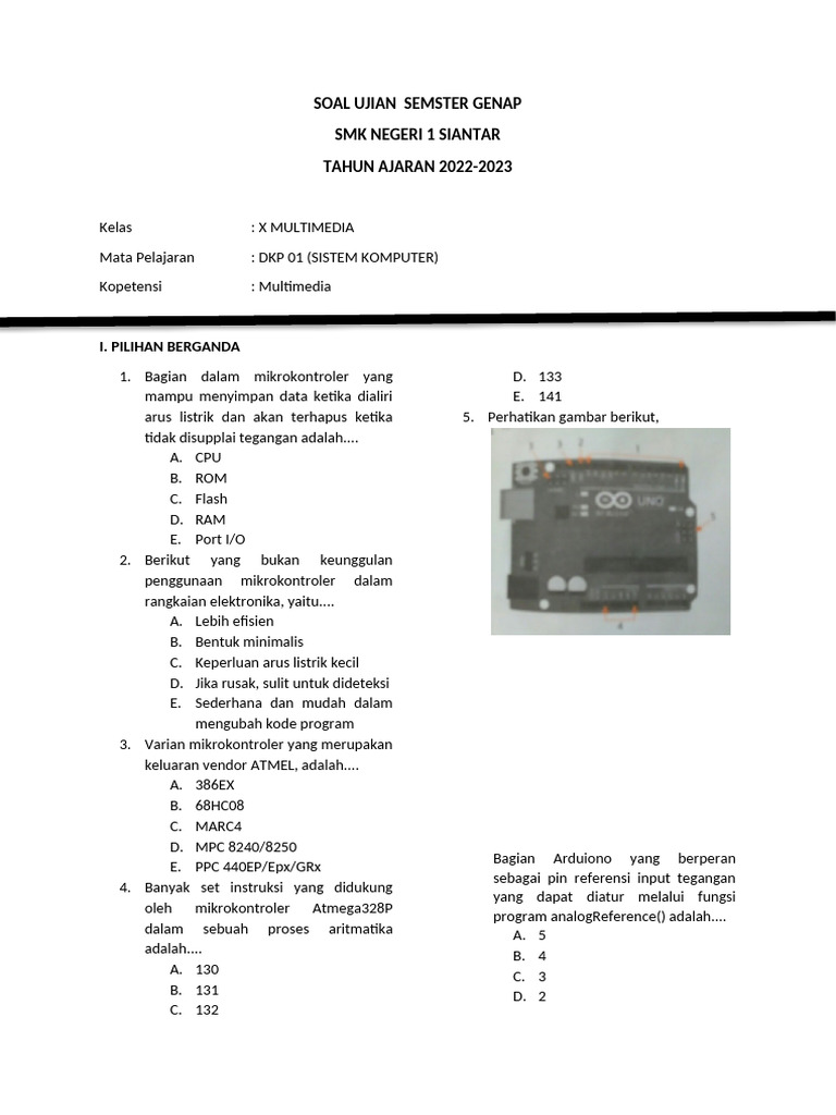 Semester Genap DPK 2 | PDF