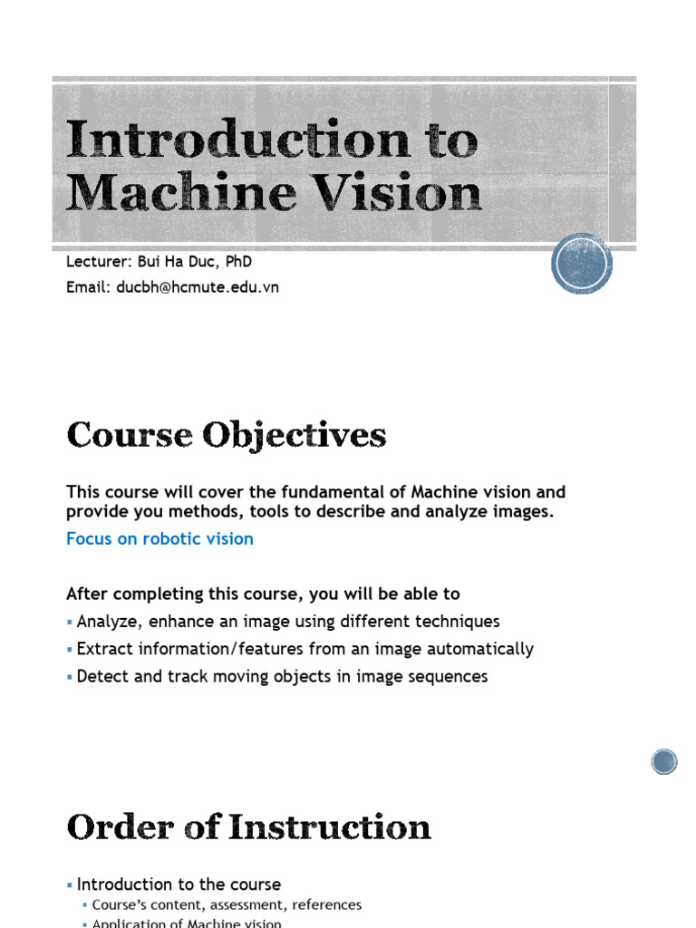 Introduction To Machine Vision | PDF