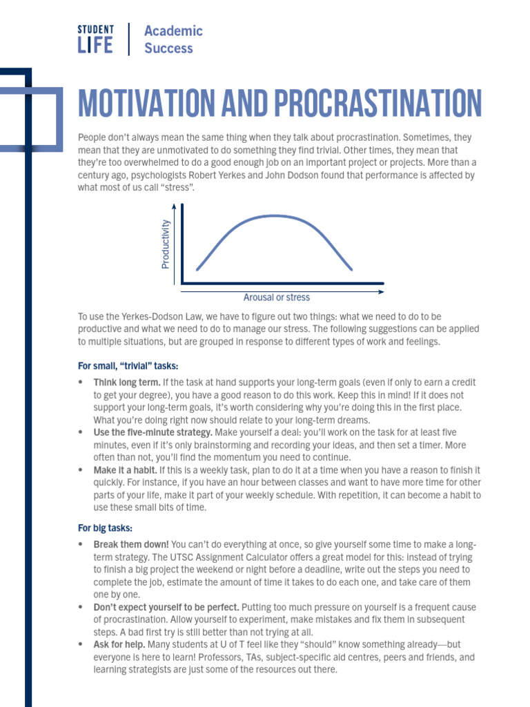 Motivation and Procrastination | PDF