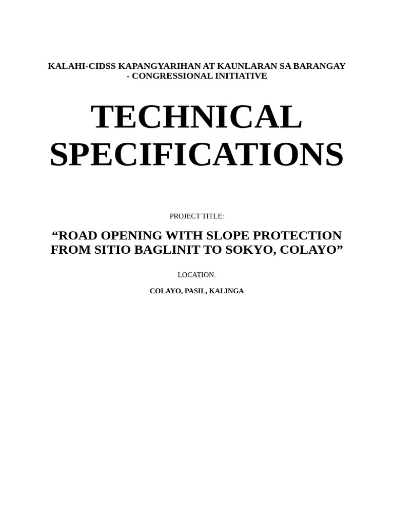 Technical Specifications | PDF