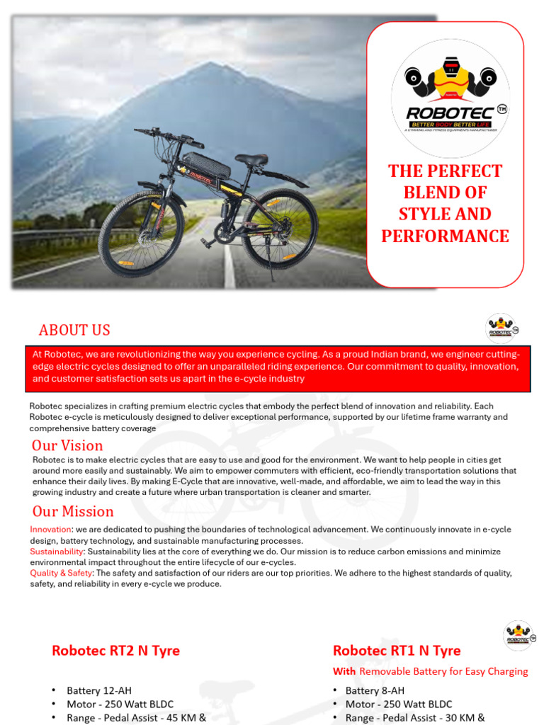 Robotec: Best E-Cycle Brand - Electric Cycle Manufacturers Jaipur | PDF | Technology & Engineering