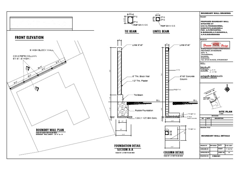 MR - PRIYANTHA Boundary Wall-Layout1 | PDF