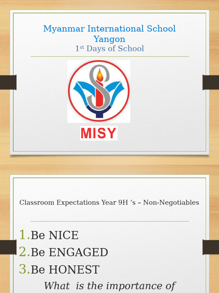 Classroom Expectations Pdf