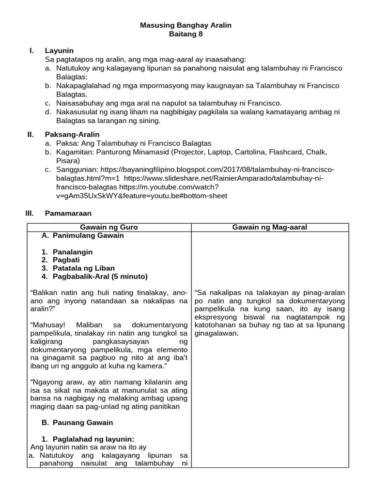 Masusing Banghay Aralin Kim Patrick Final Demo | PDF