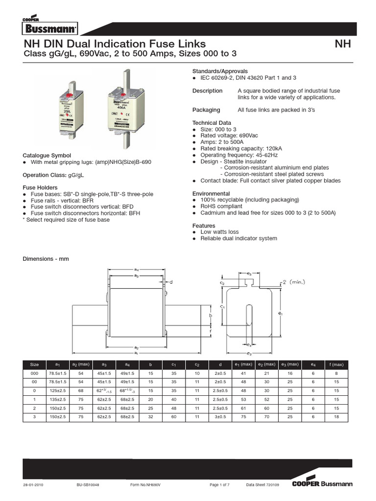 Nozasti osiguraci DIN NH | PDF