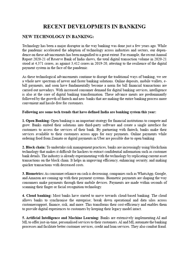 Unit 5 Banking | PDF