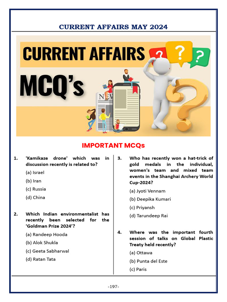 MAY 2024 MCQ (1) | PDF