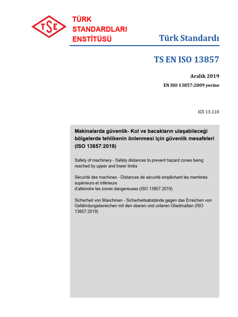 TS en Iso 13857 | PDF
