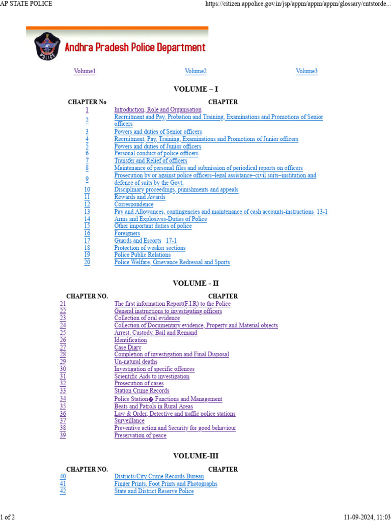 Ap Police Manual | PDF | Police | Arrest