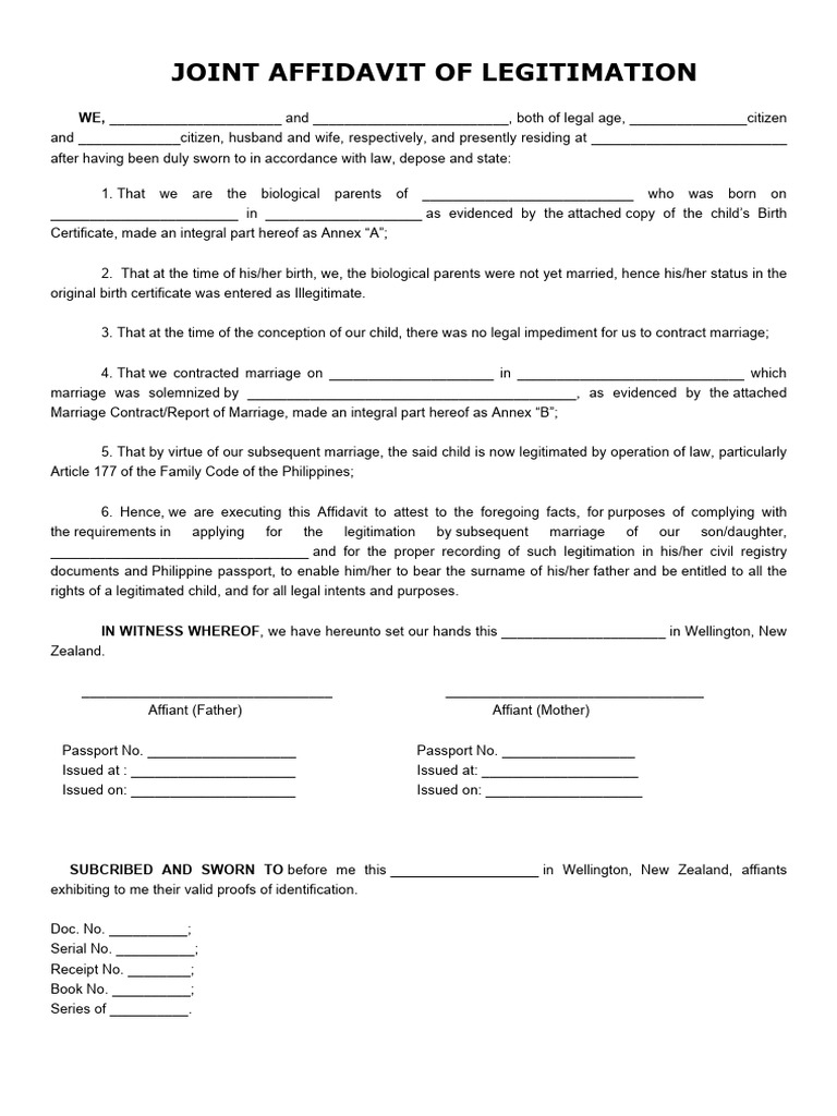 JOINT-AFFIDAVIT-OF-LEGITIMATION | PDF