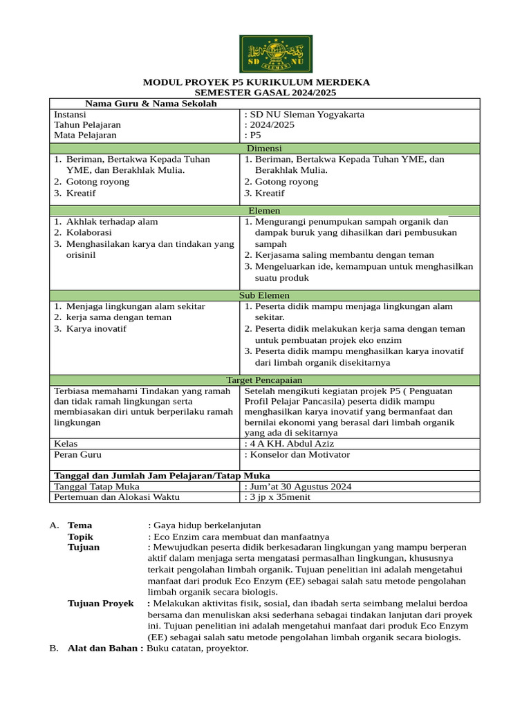 Modul Proyek (p5) Pertemuan 6 | PDF