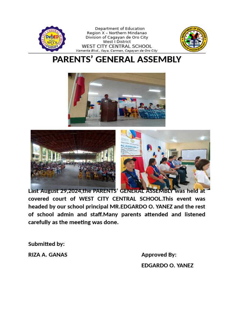 Pta General Assembly | PDF