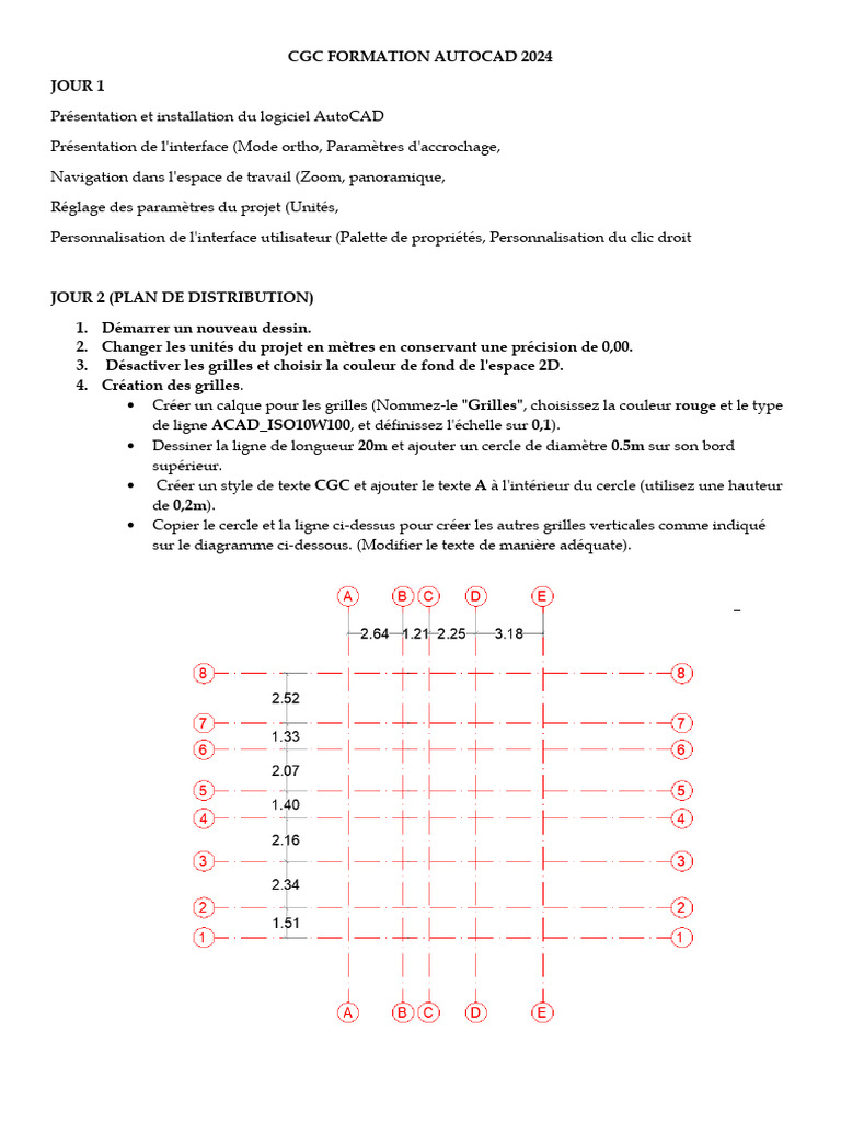 FORMATION AUTOCAD CGC 2024 | PDF | AutoCAD | Ordinateurs