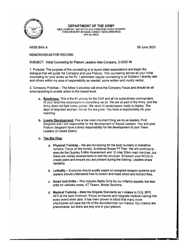 Department of The Army | PDF