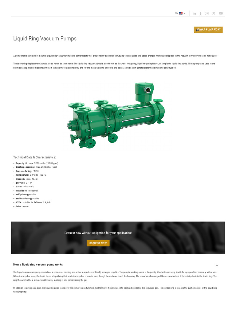 Liquid Ring Vacuum Pumps _ Star Pump Alliance | PDF
