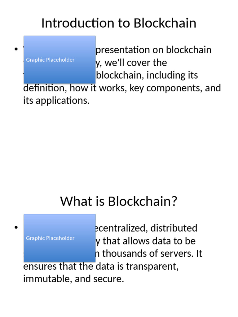 Blockchain Basics Graphical Presentation | PDF