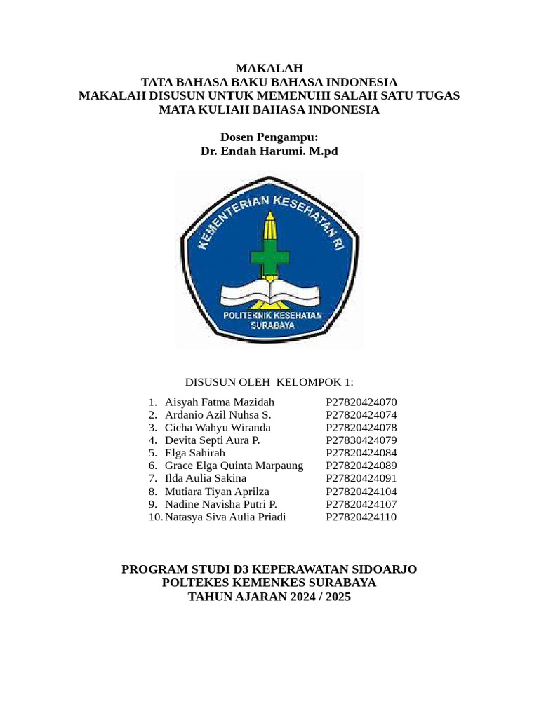 Makalah Bhs Indonesia Revisi (Done) | PDF