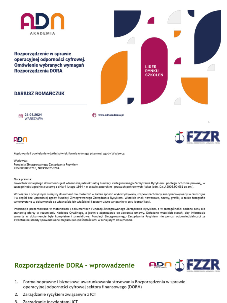 Prezentacja FZZR Adn Dora v3 | PDF