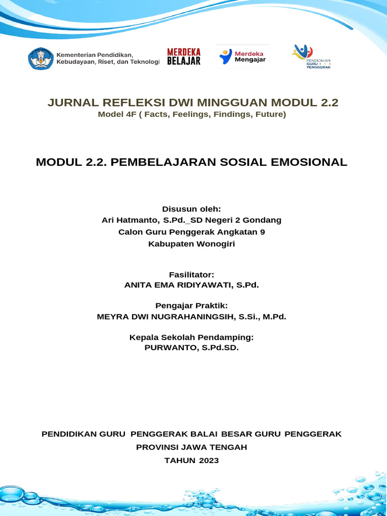 JURNAL REFLEKSI DWI MINGGUAN 2.2 ARI | PDF