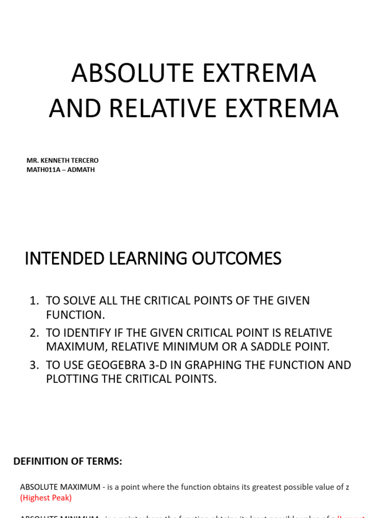 Admath Maxima Minima | PDF