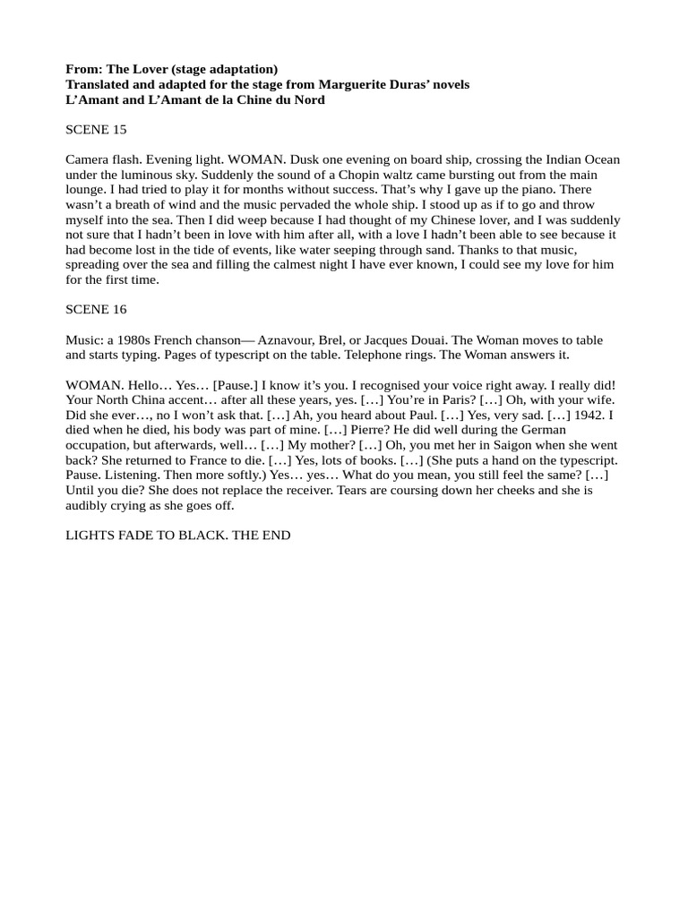 Lover Duras Extract | PDF