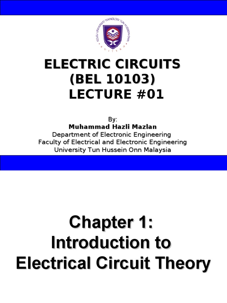 C1 Basic Concepts | PDF | Electric Current | Voltage