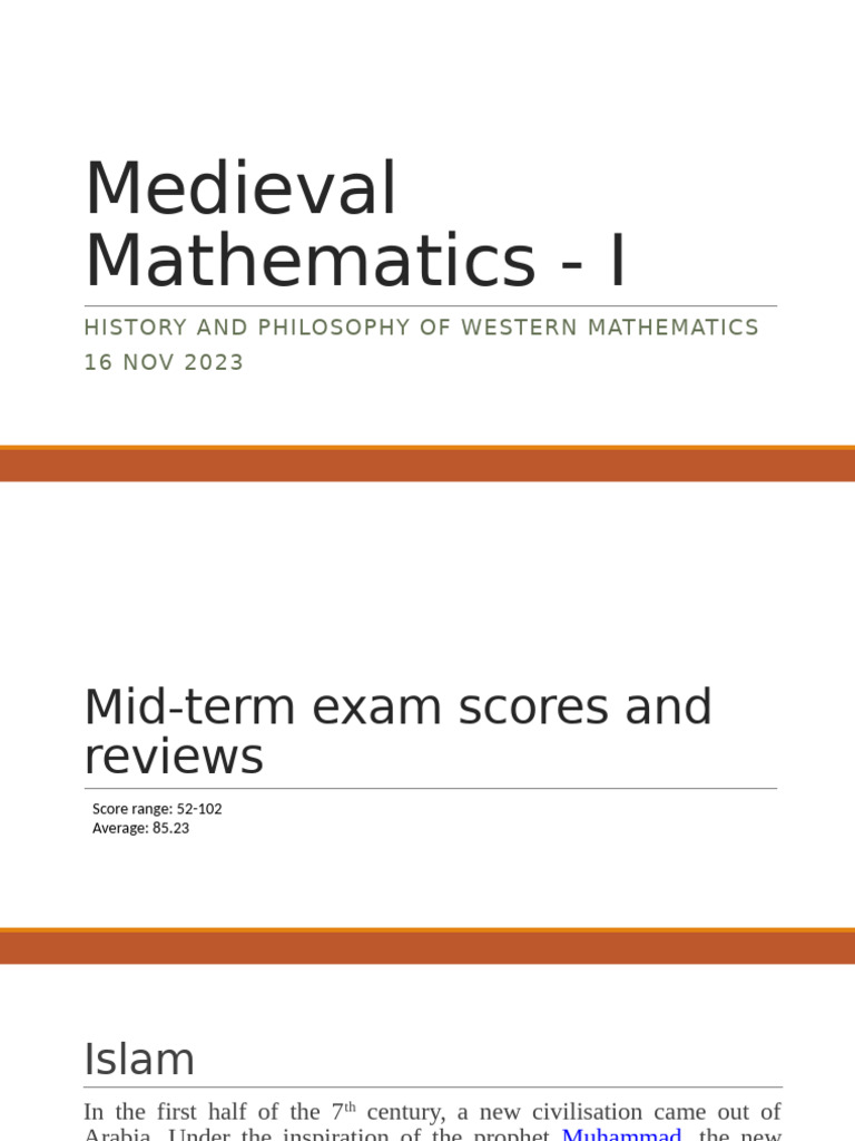 Medieval Mathematics I 2 | PDF
