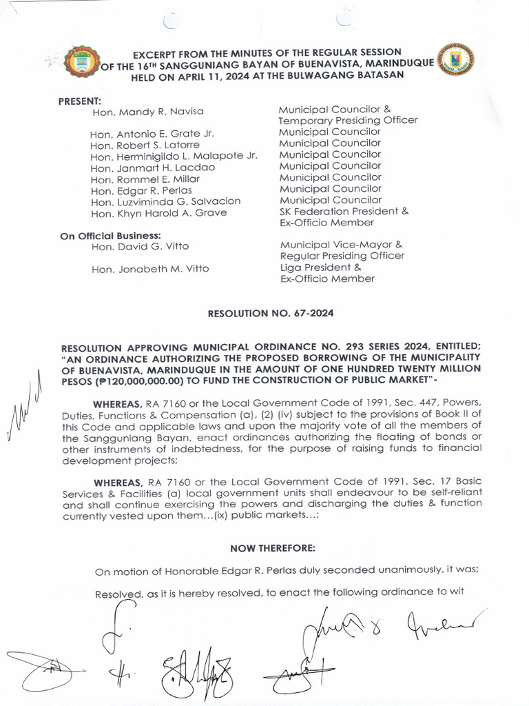 Loan Ordinance Resolution | PDF