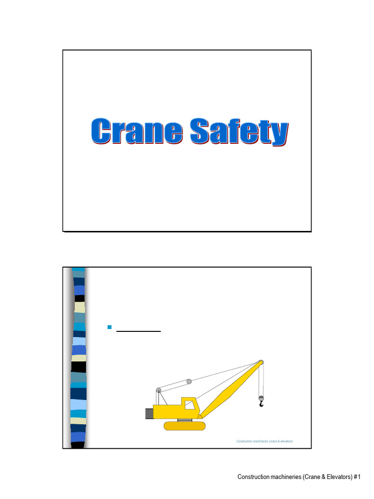 Construction Machineries (Crane & Elevators) | PDF