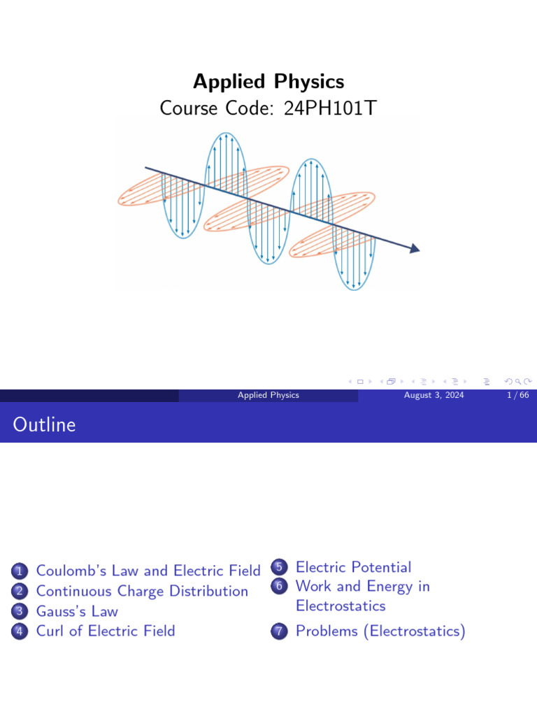 Applied Physics TheElectricField-1 | PDF