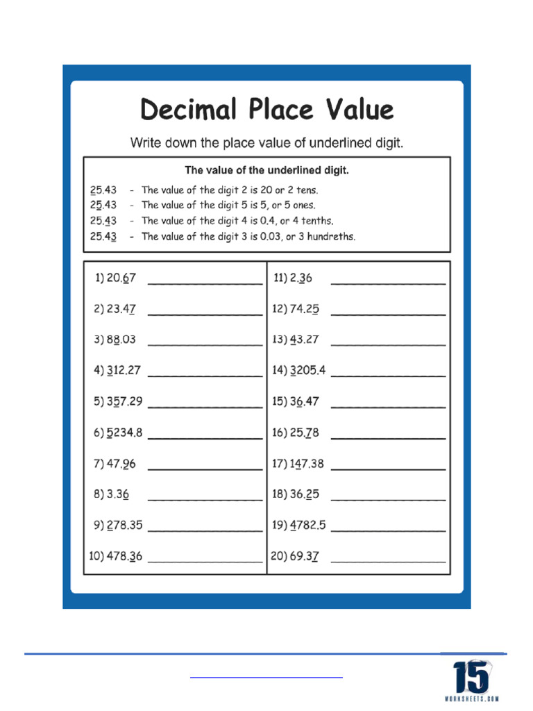 Decimal place value | PDF