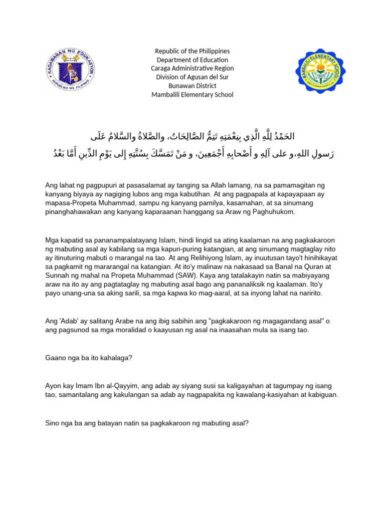 Oration Piece-1 | PDF | Religious Faiths | Monotheistic Religions